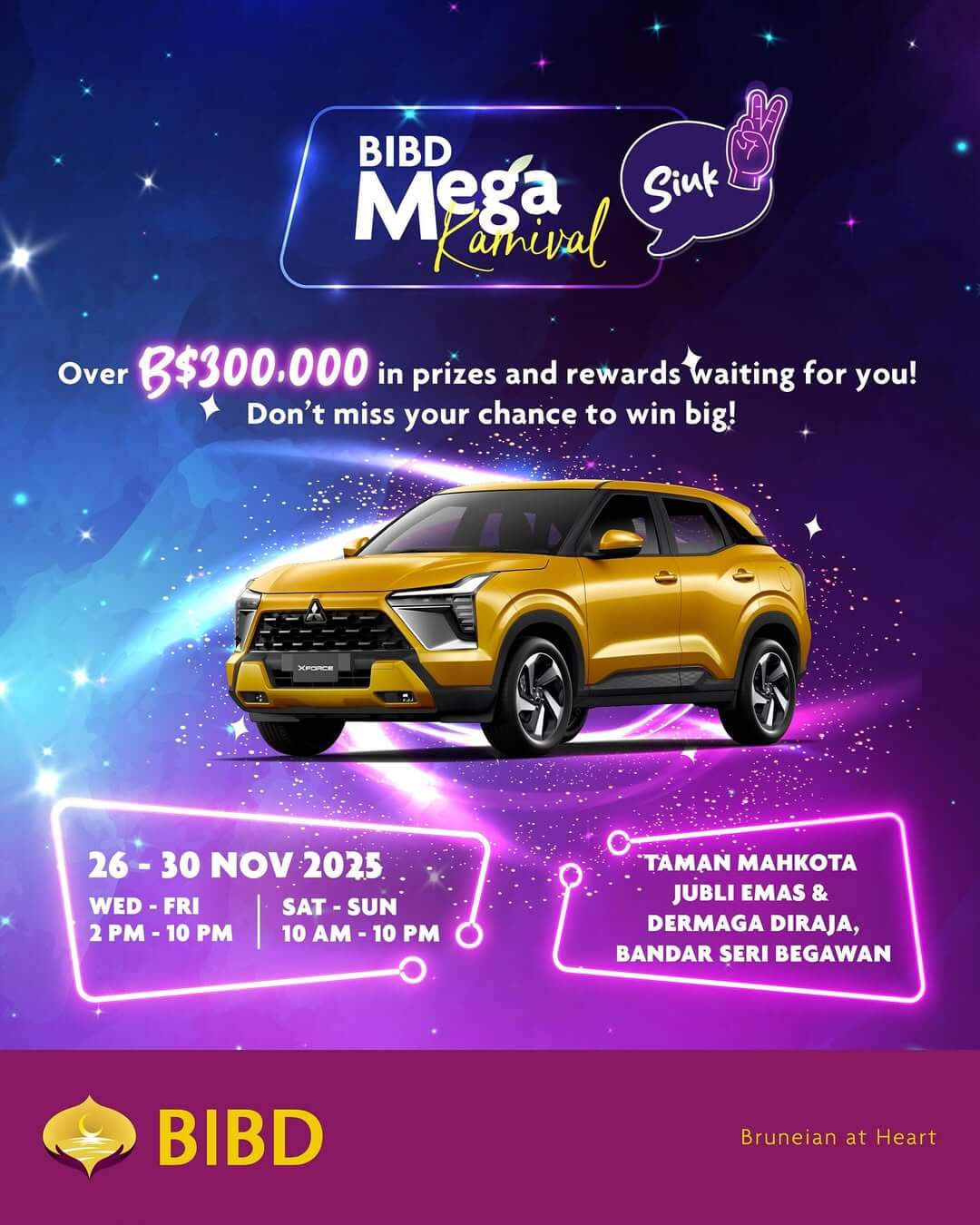 BIBD Mega Karnival Siuk is Back - Mitsubishi Brunei